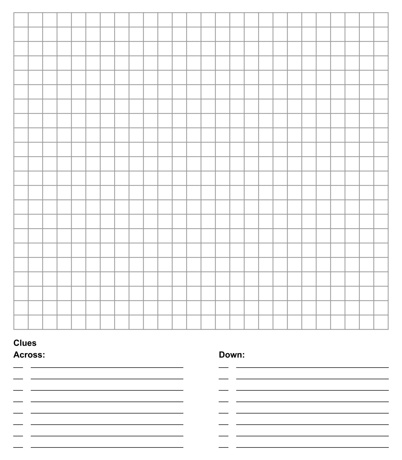 Crossword Generator Pdf - Free Daily Crossword Printable